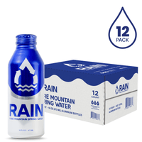 (24 Pack) RAIN Pure Mountain Spring Water | Plastic-Free Aluminum ...